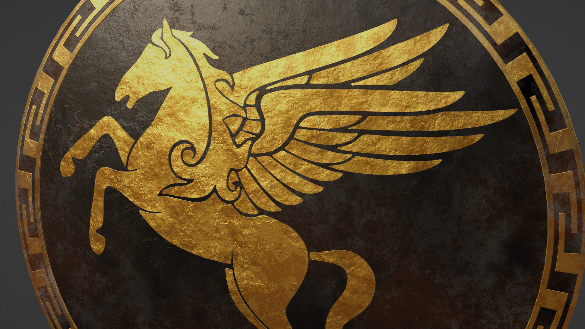 Ancient Greek City State Shield - Corinth 3D Model by BlueChris206