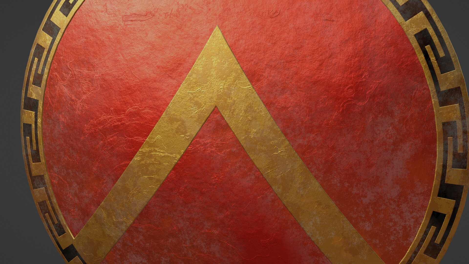 Ancient Greek City State Shield - Sparta 3D Model by BlueChris206