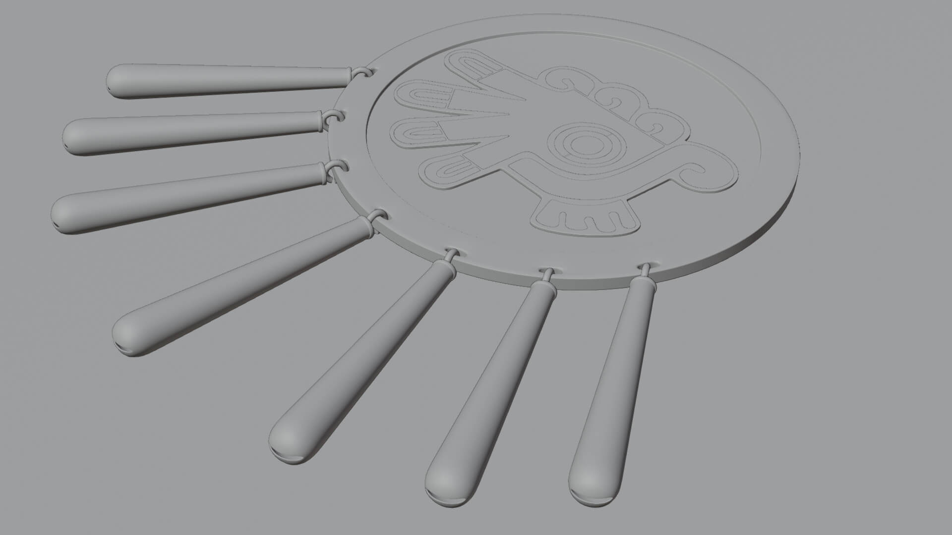 Aztec Atl Artifact - 3D Model by BlueChris206