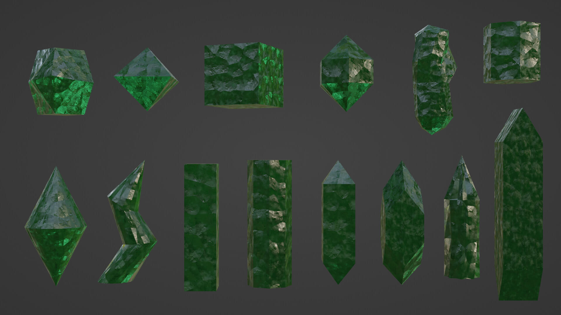 Fourteen Crystals - 3D Model by BlueChris206