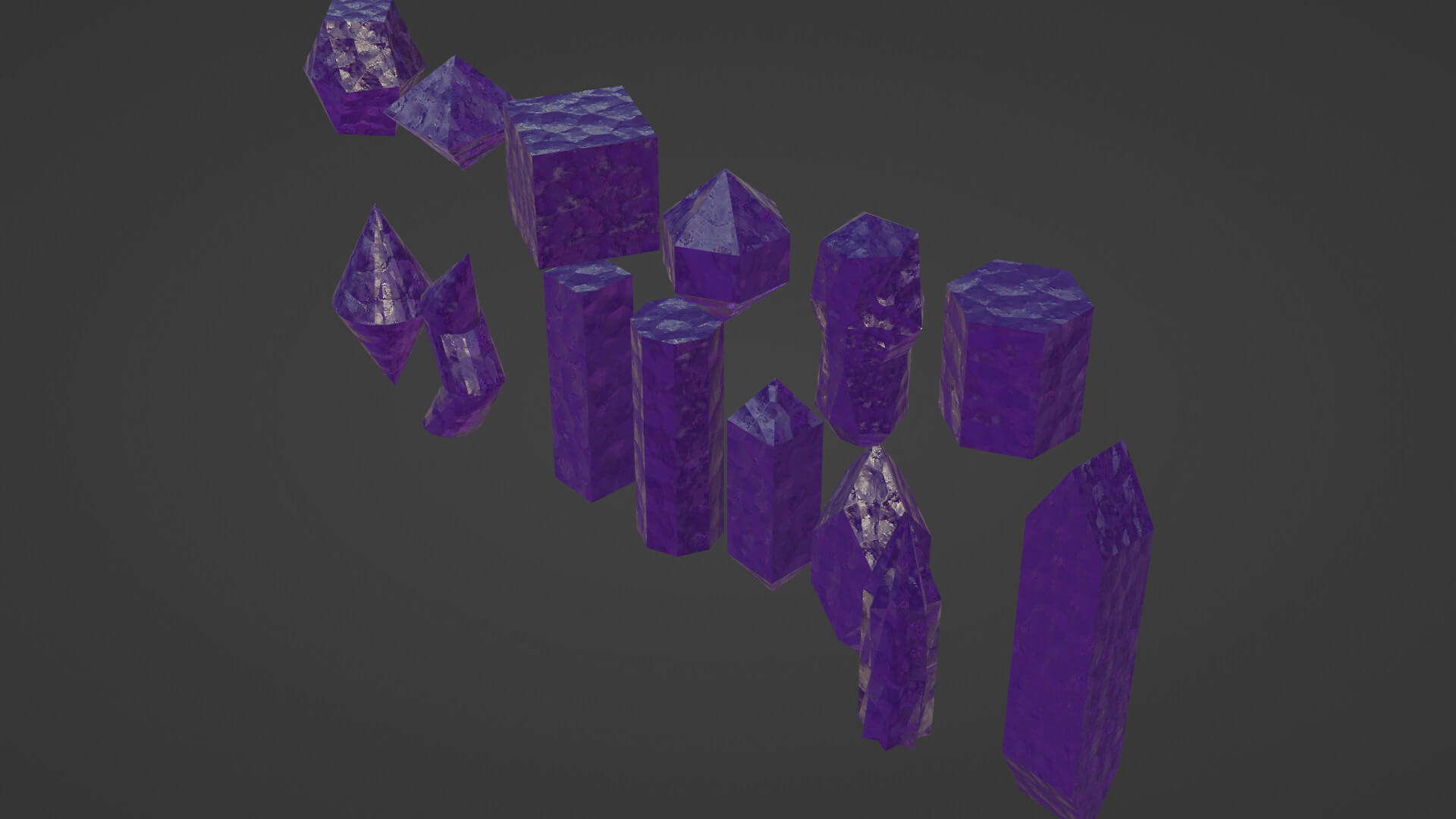 Fourteen Crystals - 3D Model by BlueChris206