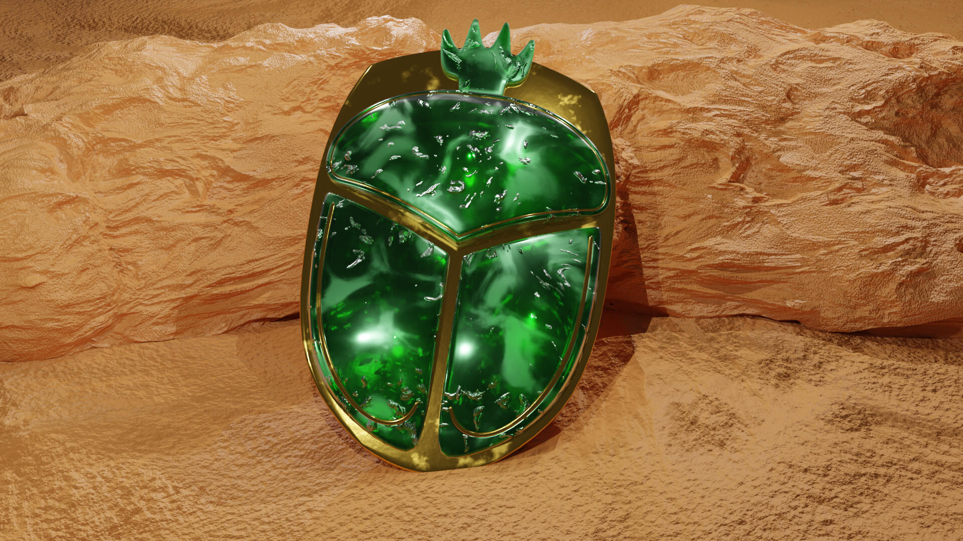 Egyptian Scarab Artifact - 3D Model by BlueChris206