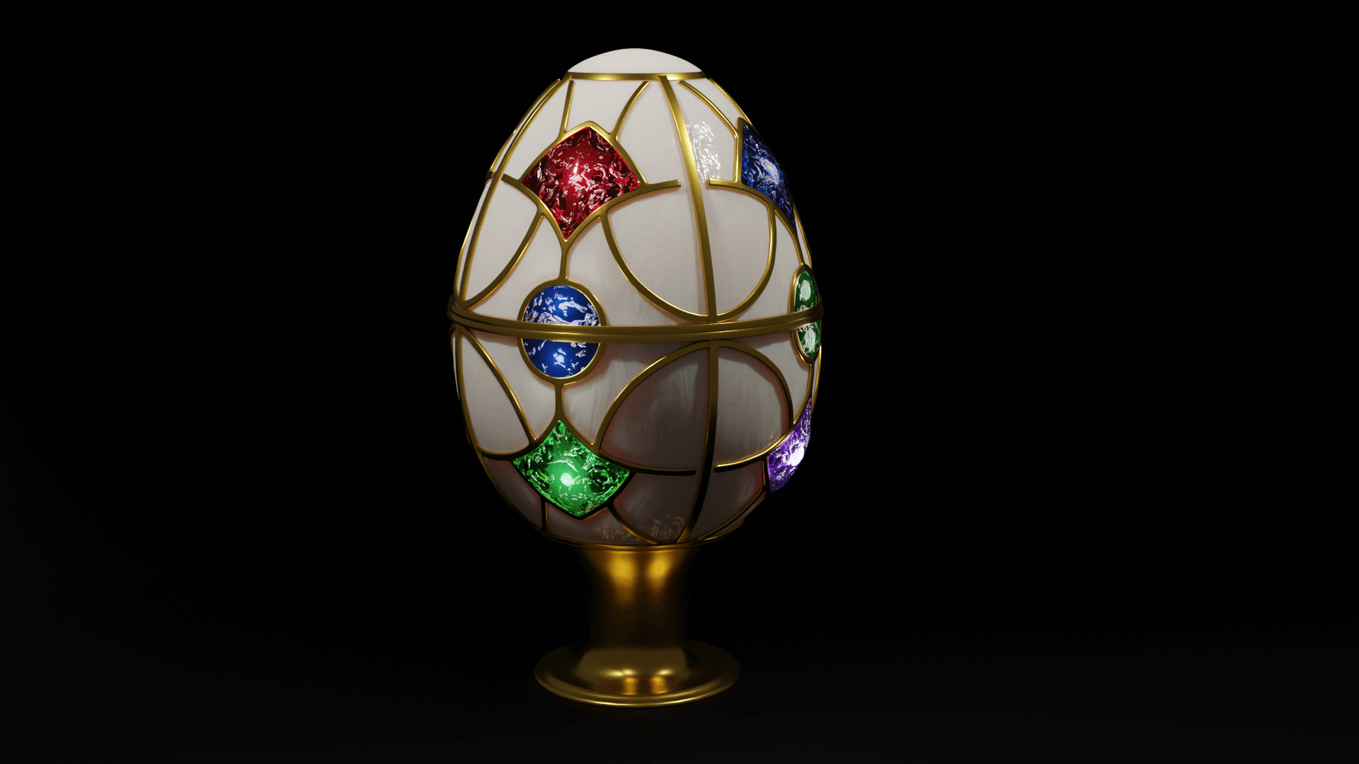 Faberge Egg 3D Render, Digital Art by BlueChris206