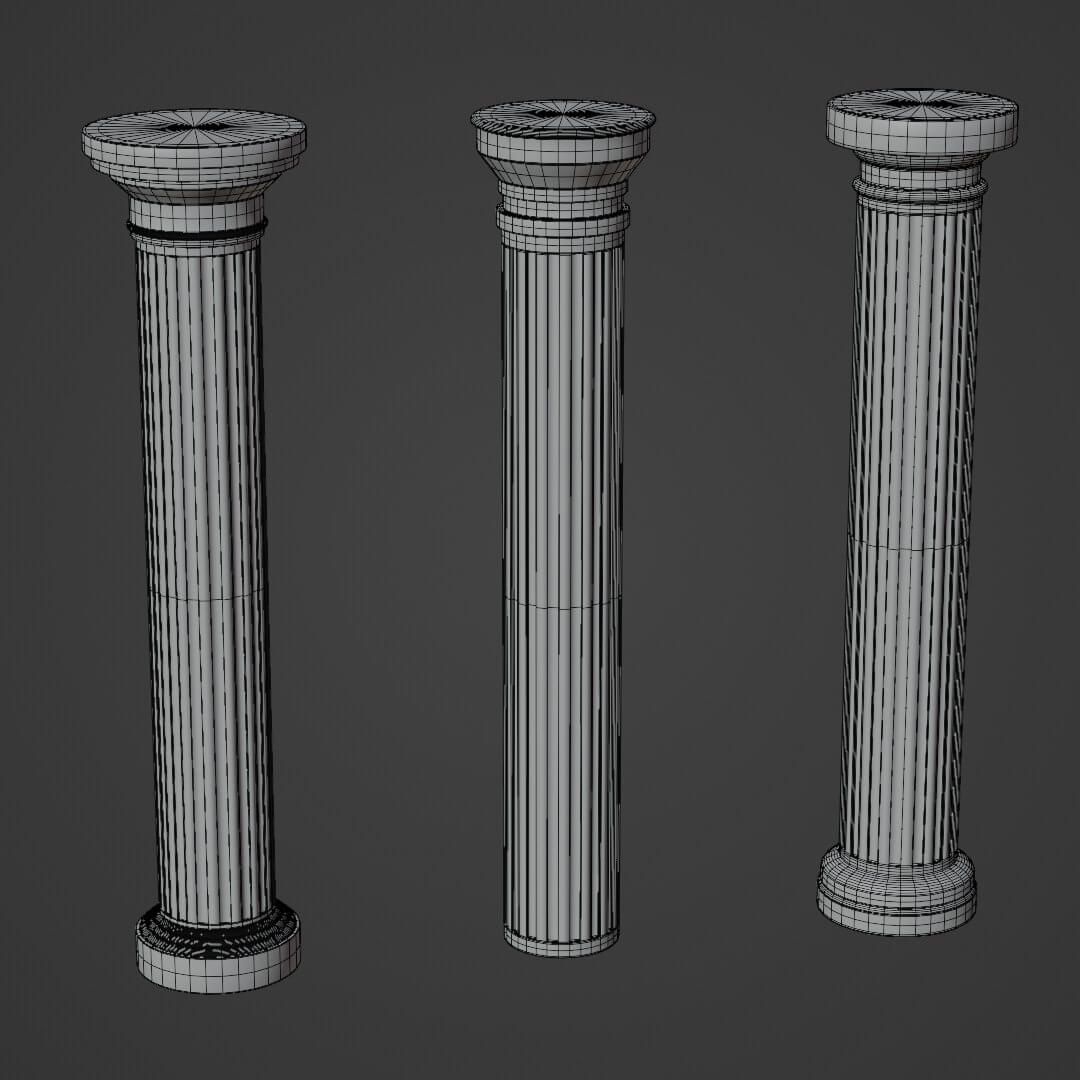 Greek and Roman Columns - 3D Model by BlueChris206