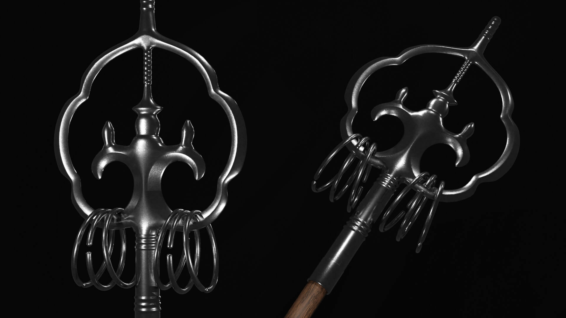 Japanese Priest Staff - 3D Model by BlueChris206