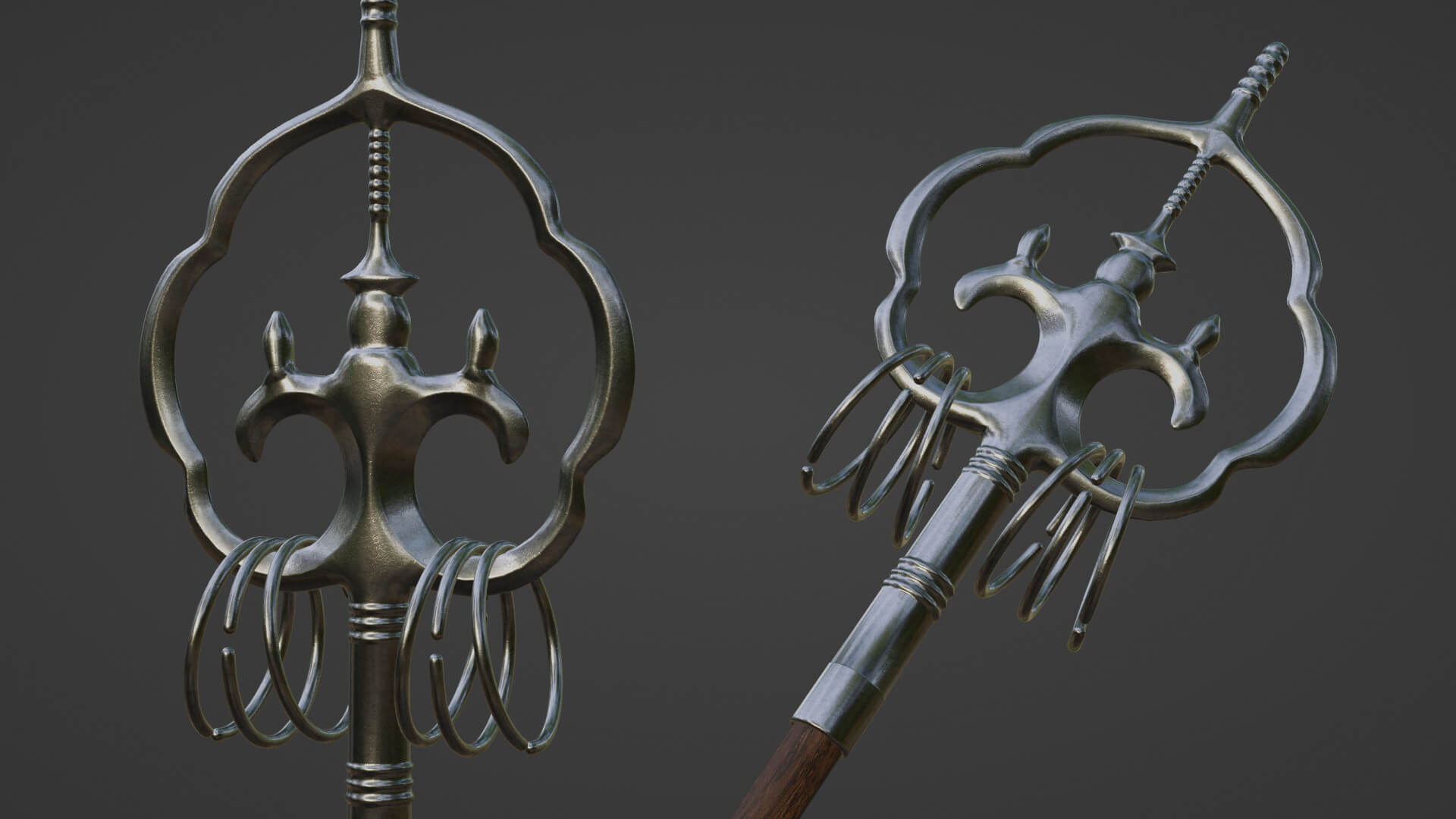 Japanese Priest Staff - 3D Model by BlueChris206
