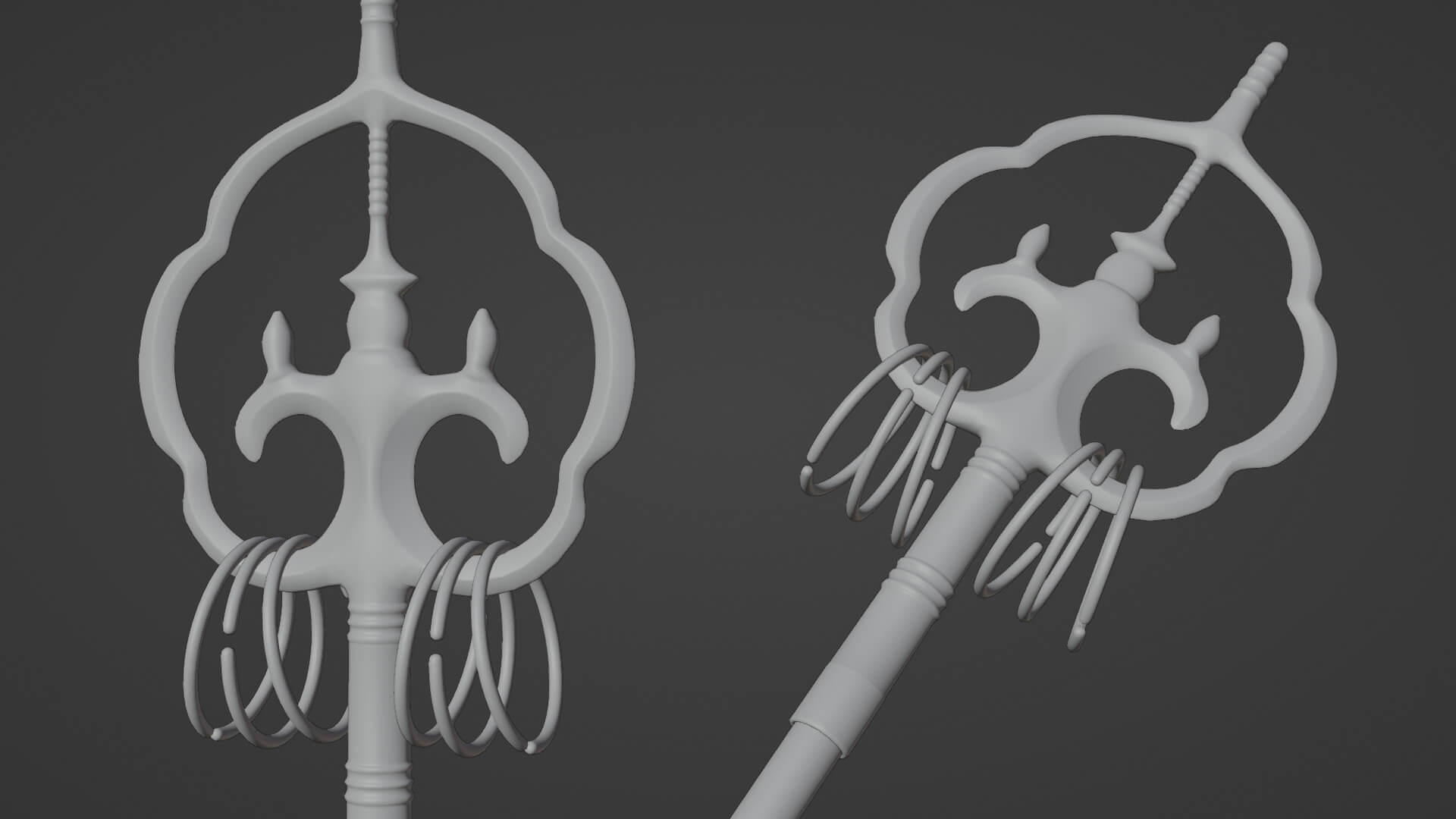 Japanese Priest Staff - 3D Model by BlueChris206