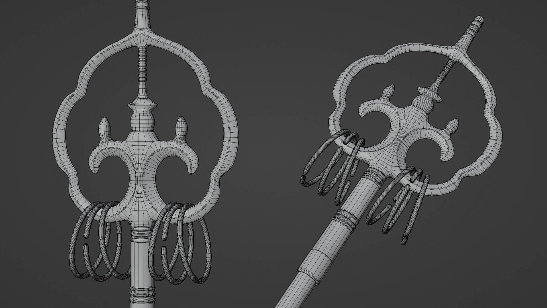 Japanese Priest Staff - 3D Model by BlueChris206
