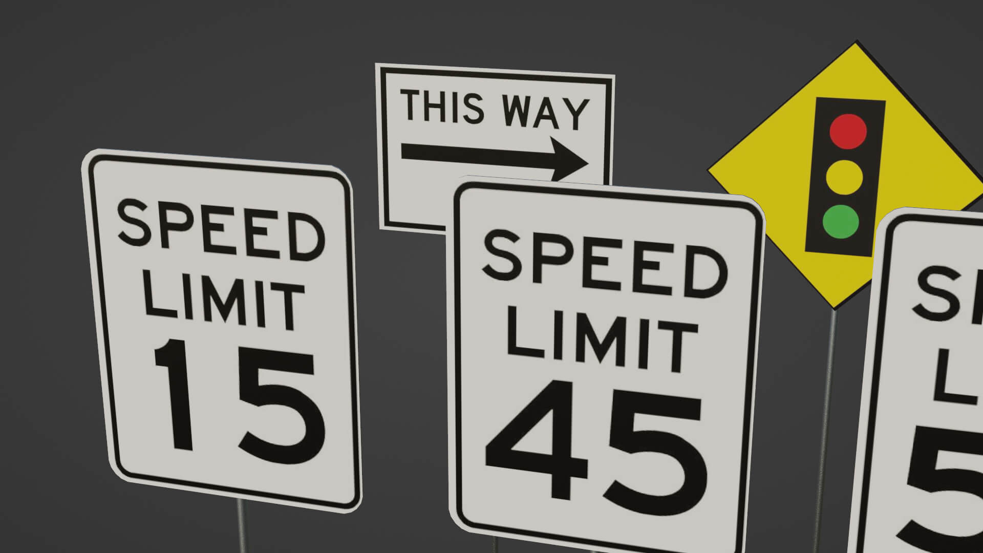 Signs & Road Signs - 3D Model by BlueChris206