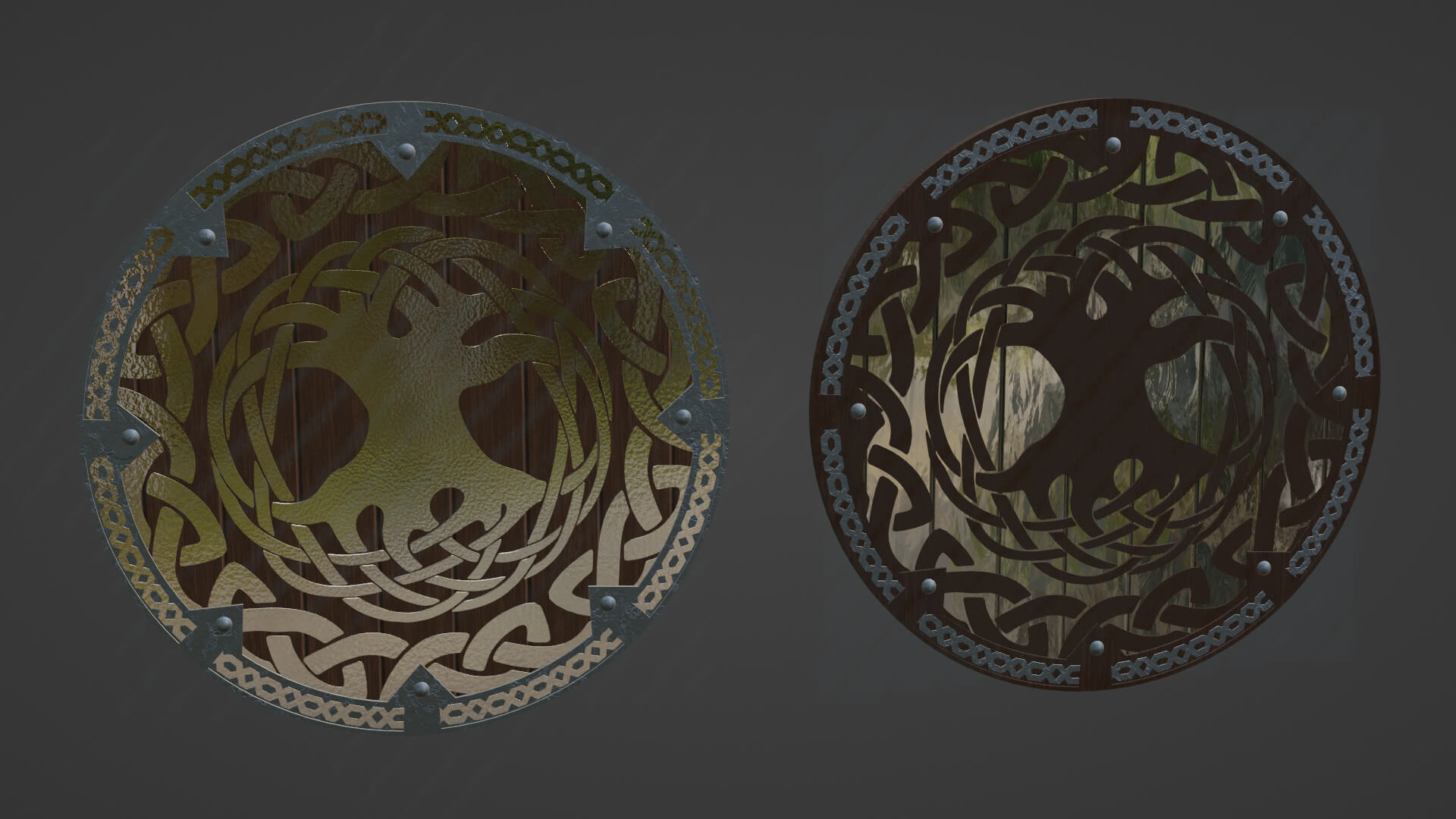 Viking Shield - Midgard 3D Model by BlueChris206