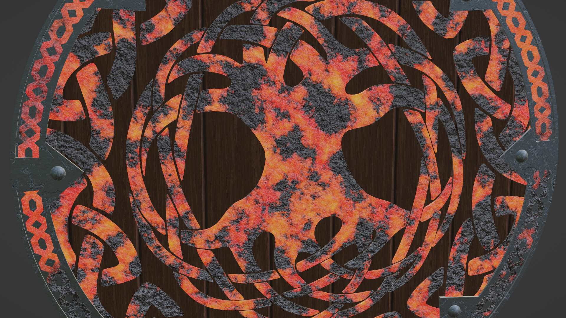 Viking Shield - Muspelheim 3D Model by BlueChris206