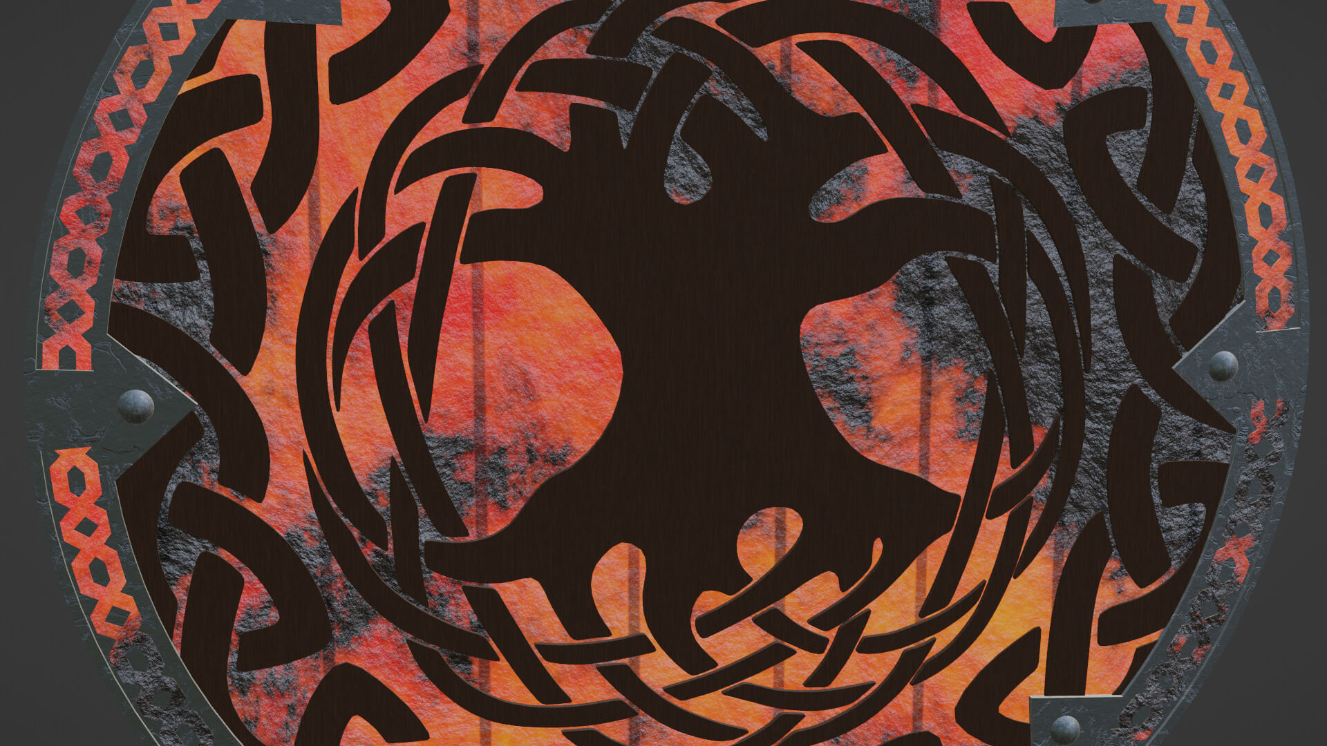 Viking Shield - Muspelheim Free 3D Model by BlueChris206