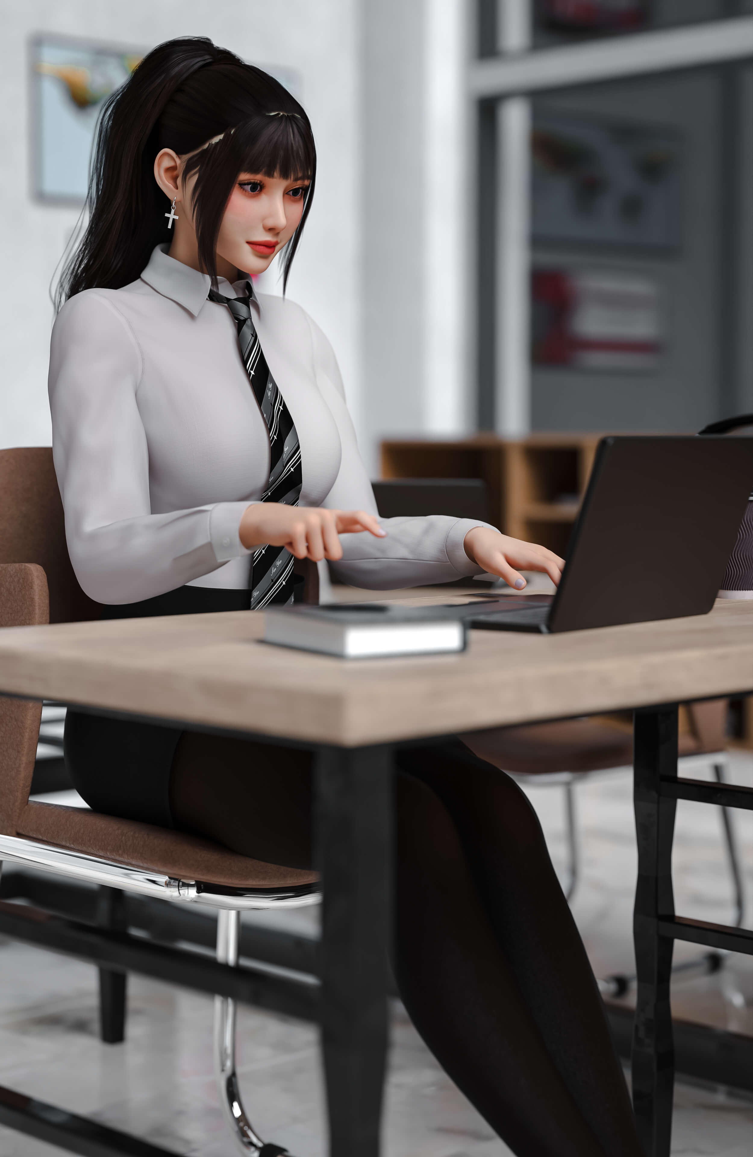 Hazel, confidence from sexiness 3D Render by blueking