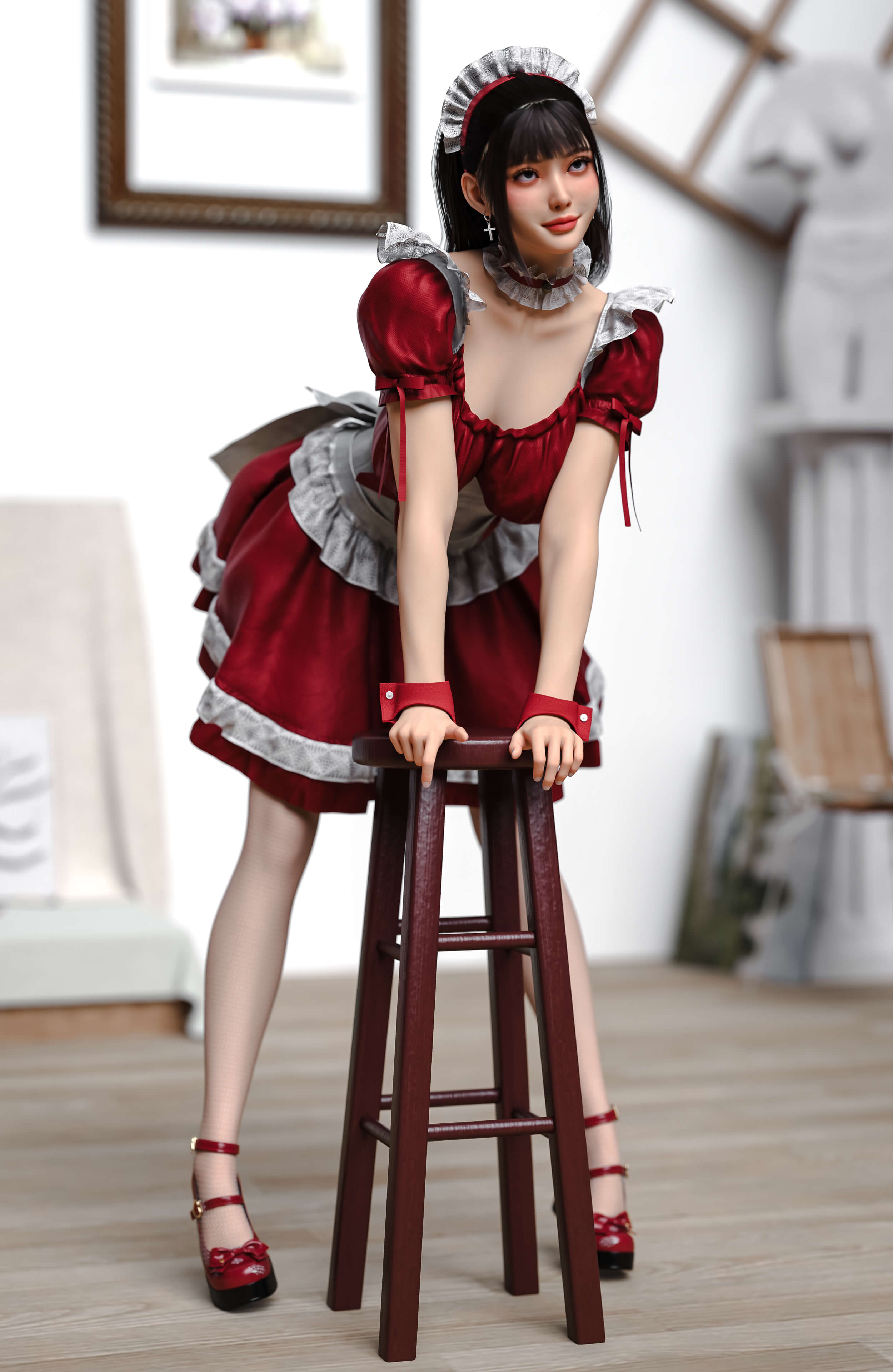 Hazel, confidence from sexiness 3D Render by blueking