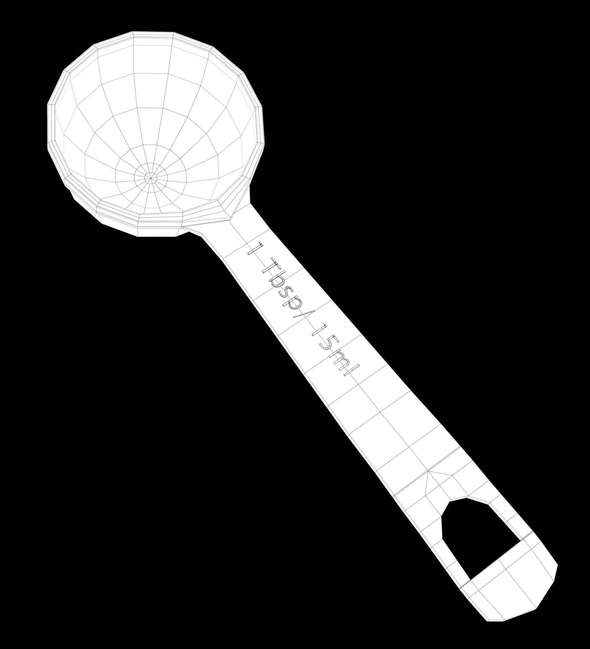 Measuring Spoons (6 Pieces) - 3D Model by BLUEPRINTMODELS