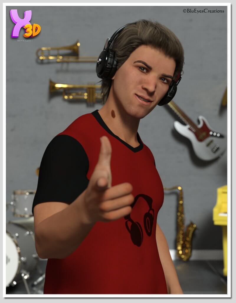 Anthony (1) 3D Render, Digital Art by blueyescreations