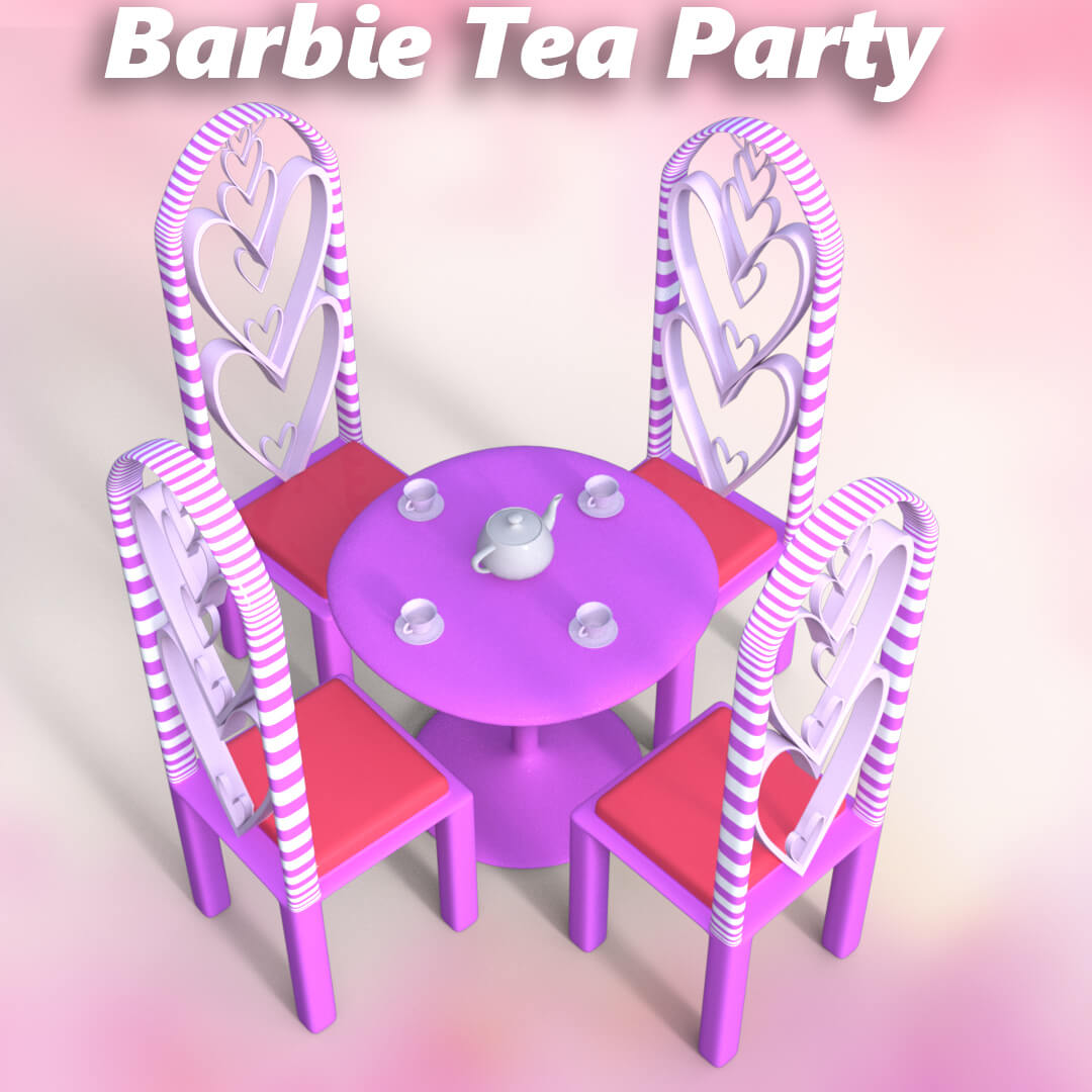 Barbie Tea Party - Daz Content by BoBo3D