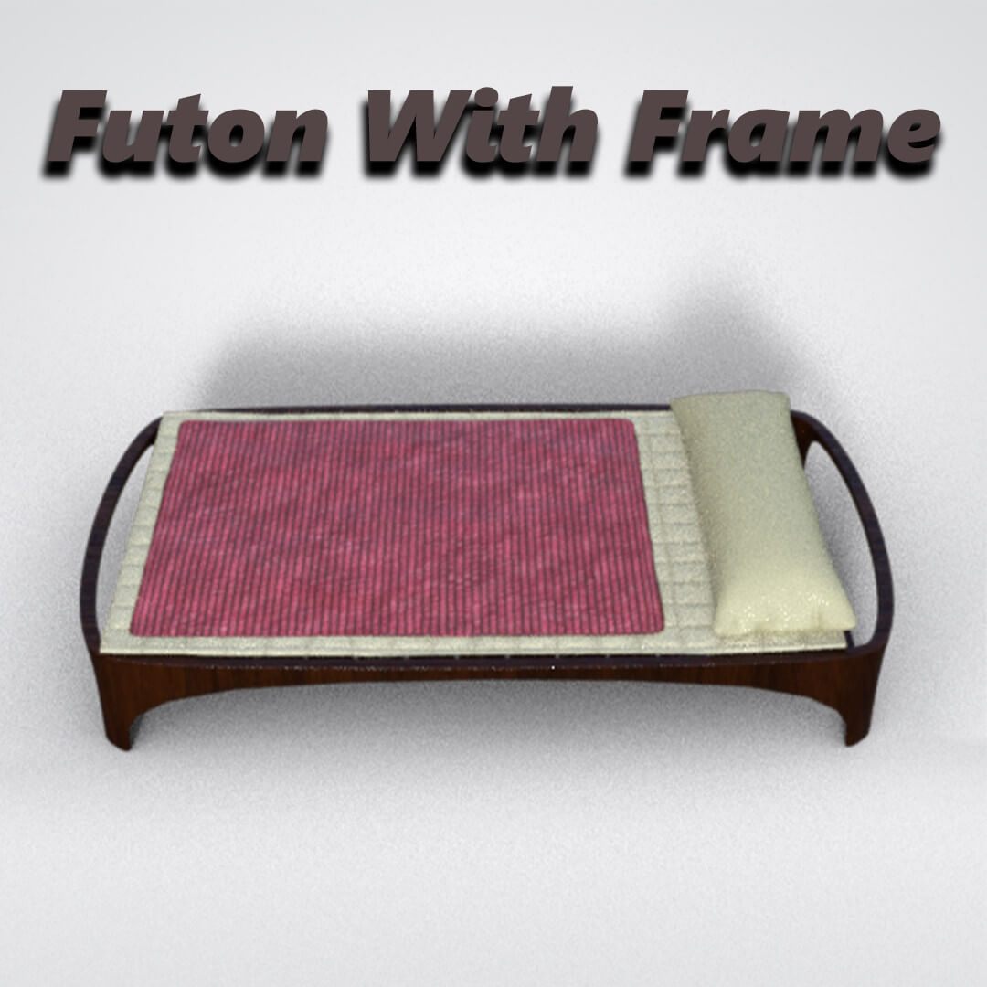Futon With Wooden Frame - Daz Content by BoBo3D