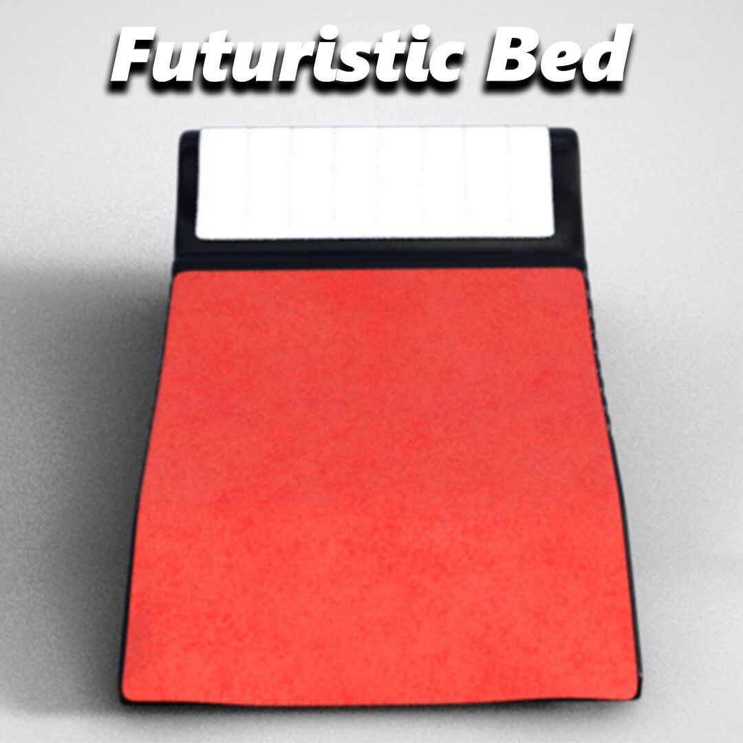 Futuristic Bed - Black and Red Daz Content by BoBo3D