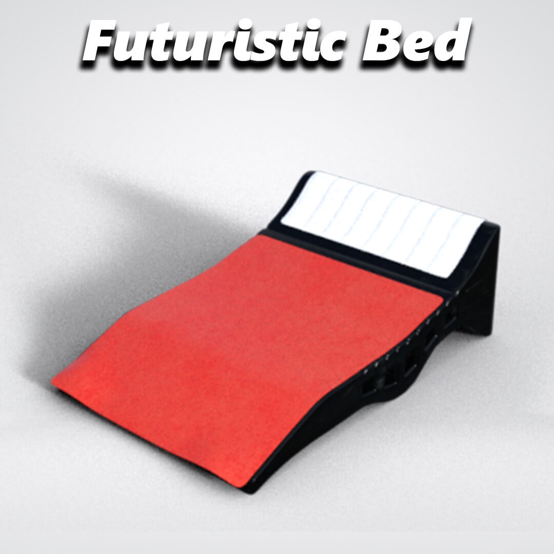 Futuristic Bed 3D Render, Digital Art by BoBo3D