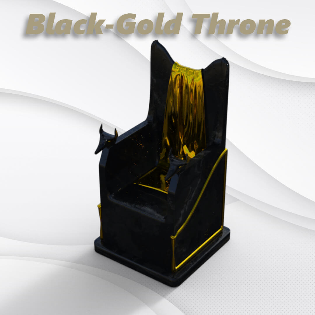 Gold -Black Throne Daz Content by BoBo3D