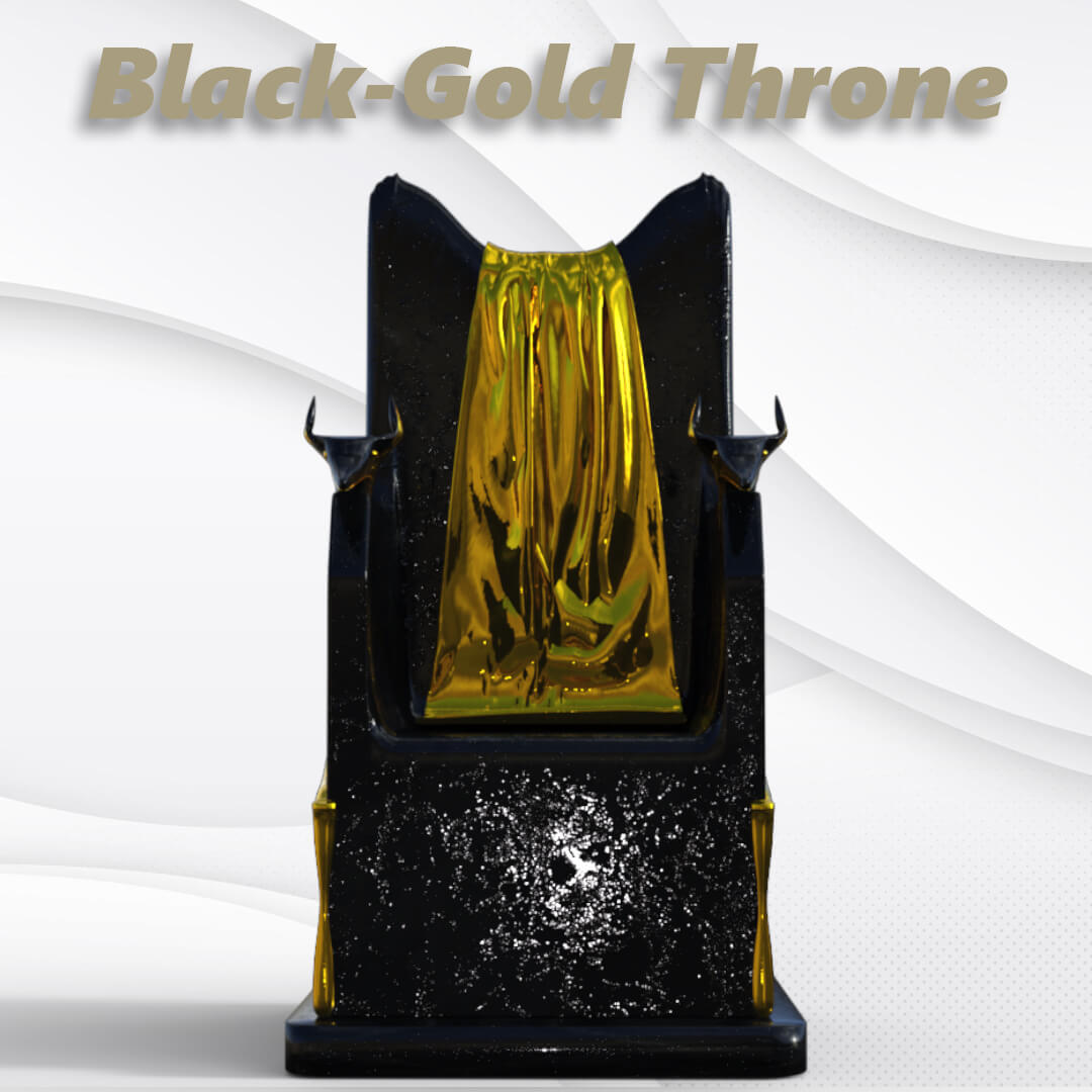 Gold -Black Throne Daz Content by BoBo3D