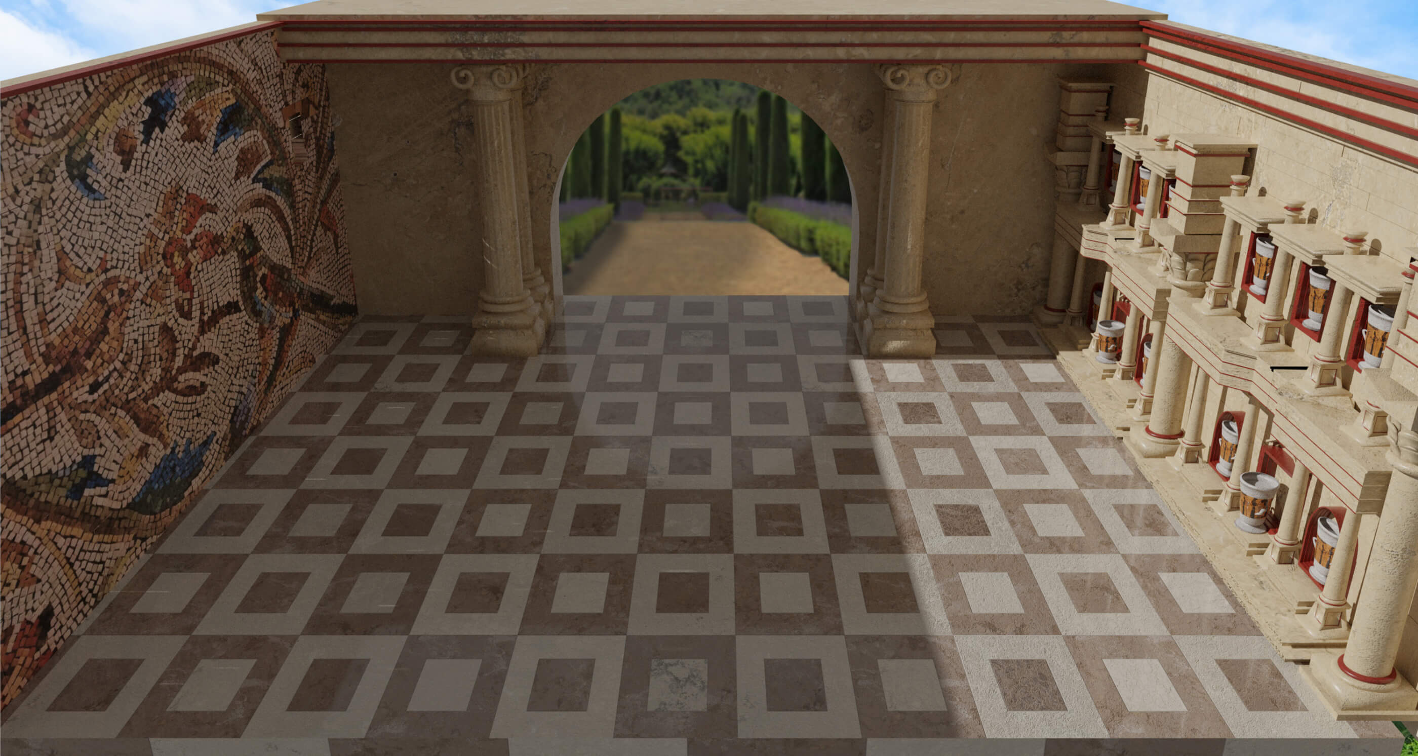 Roman Hall - Daz Content by BoBo3D