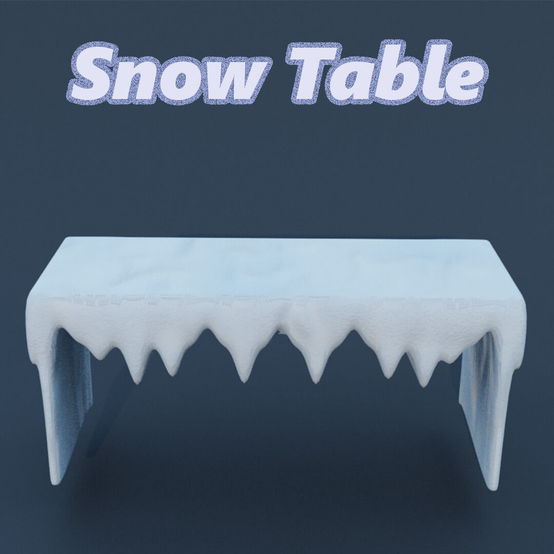 Fantasy Snow Table - Daz Content by BoBo3D