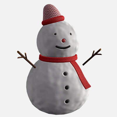 Snowman - 3D Model by bolenochek