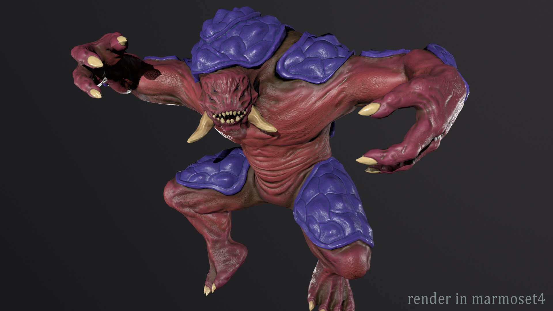 Turtle Monster - 3D Model by Bolto