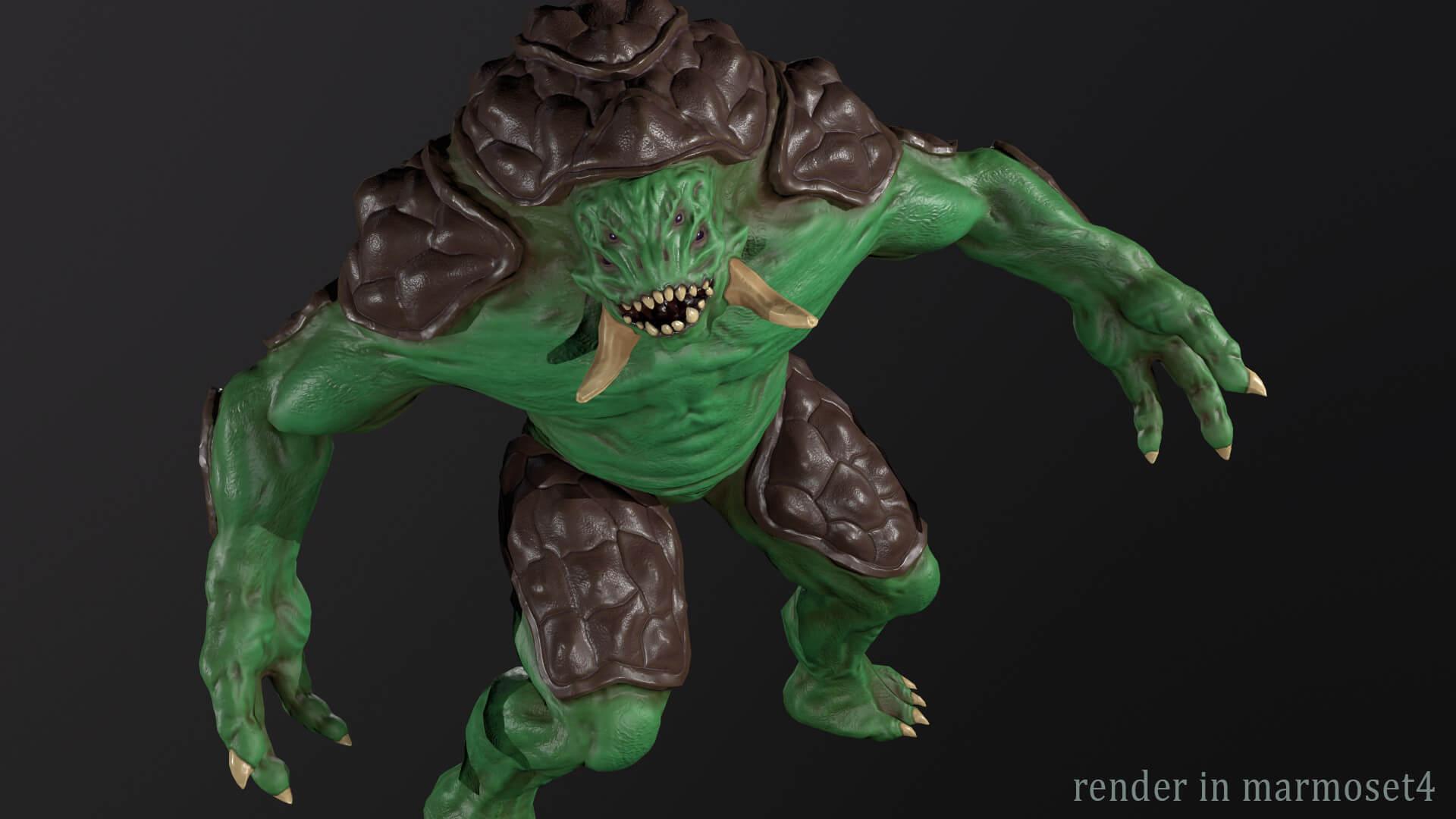 Turtle Monster - 3D Model by Bolto
