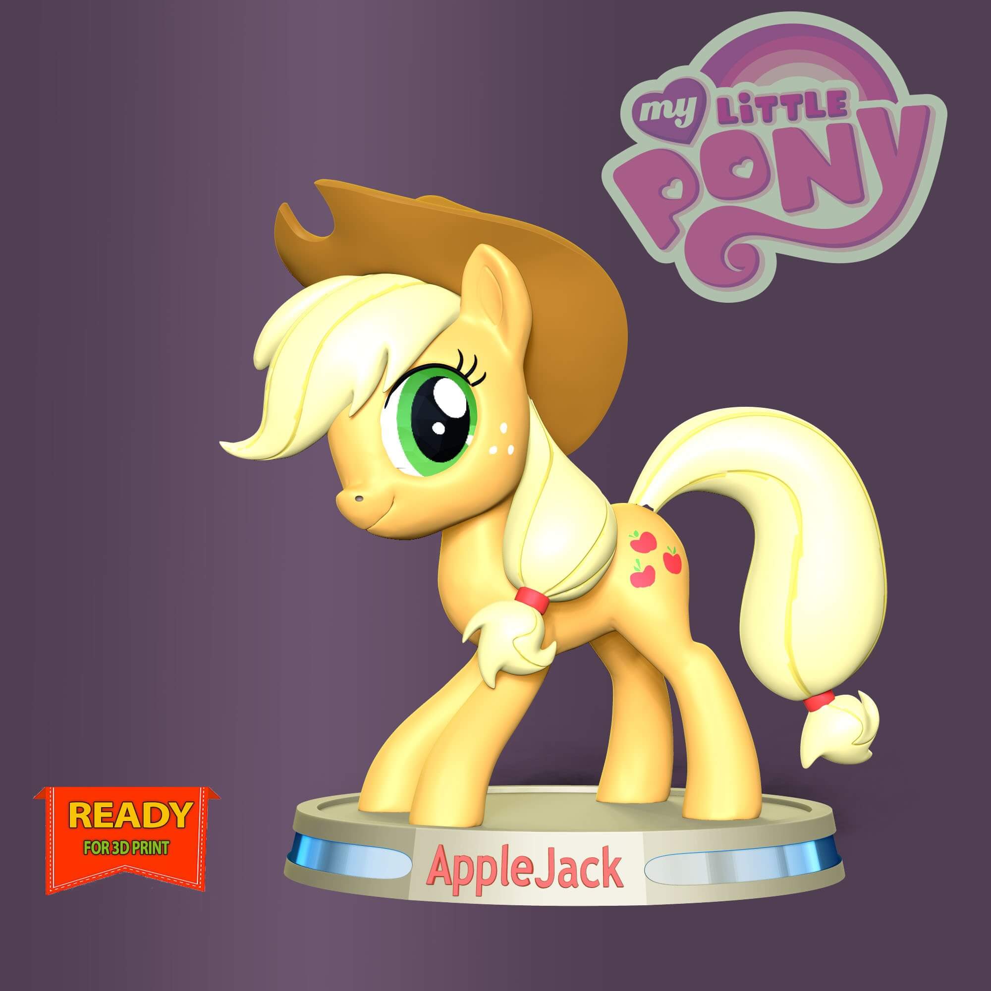 AppleJack - Little Pony 3D Model by Bon Bon Art