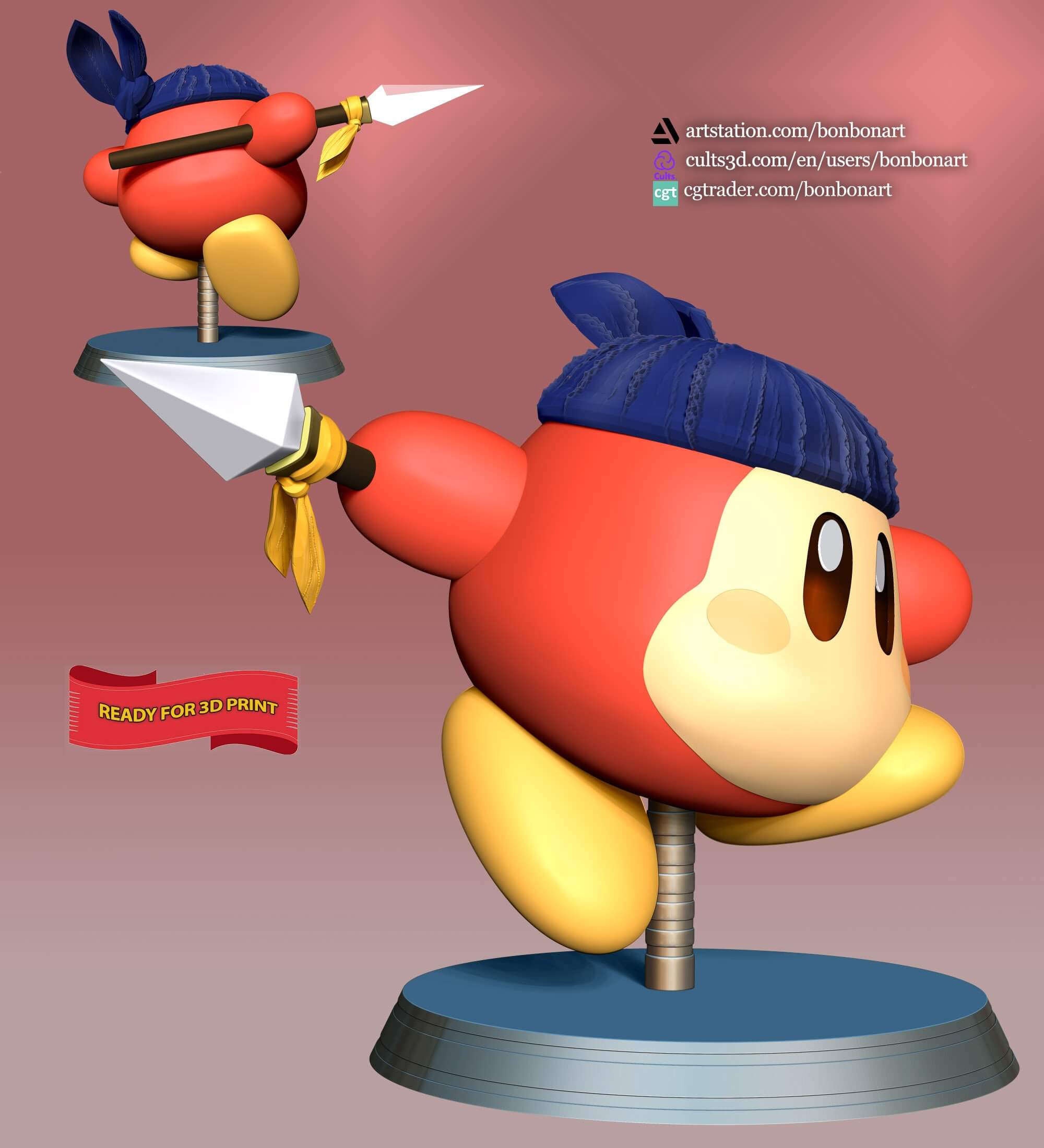 Bandana Waddle Dee - 3D Model by Bon Bon Art