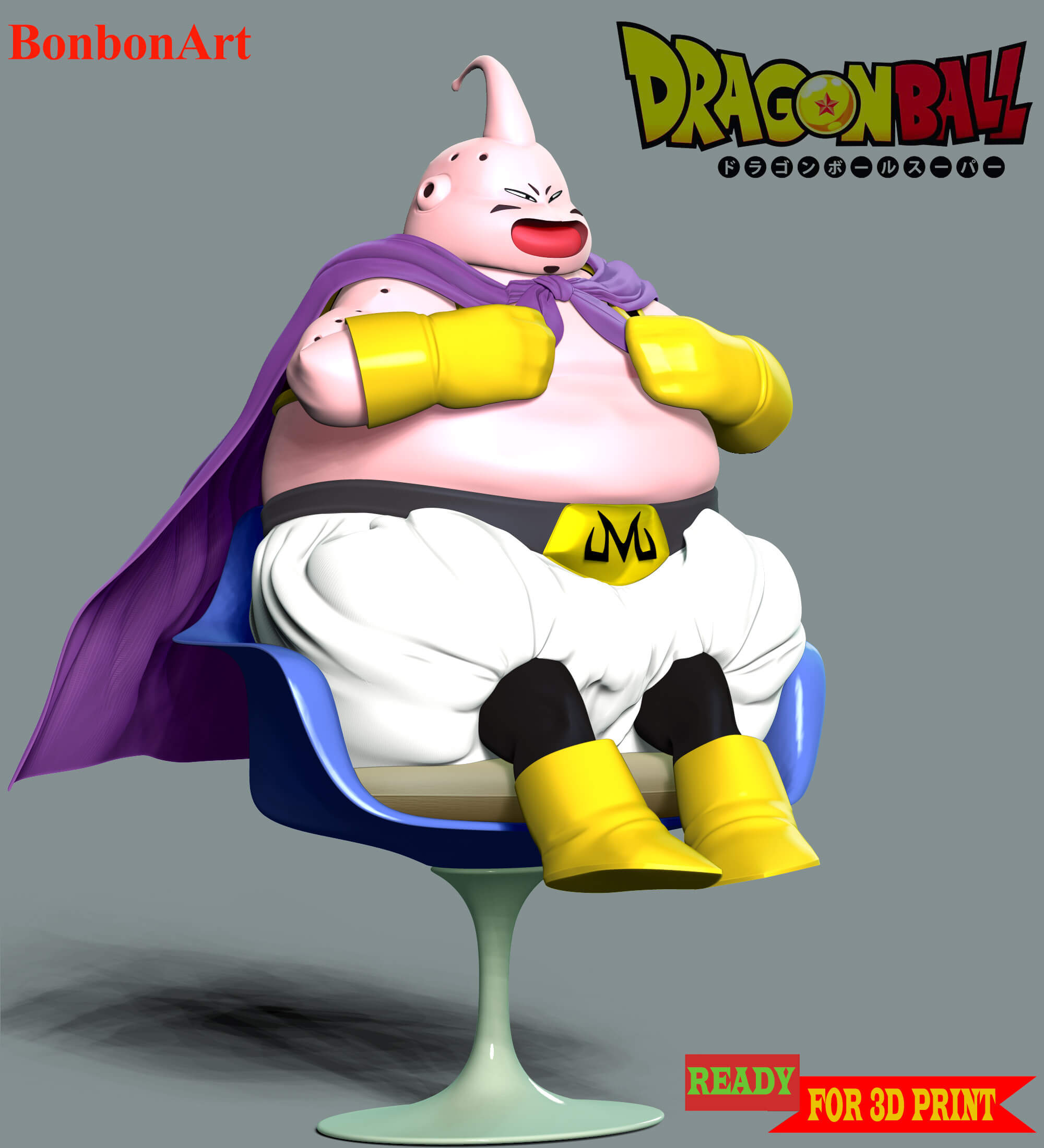 Buu - Dragon Ball Fanart 3D Model by Bon Bon Art