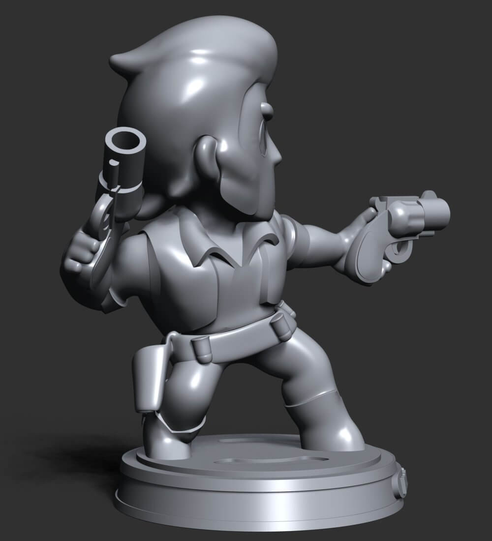 Colt Brawl Stars - 3D Model by Bon Bon Art