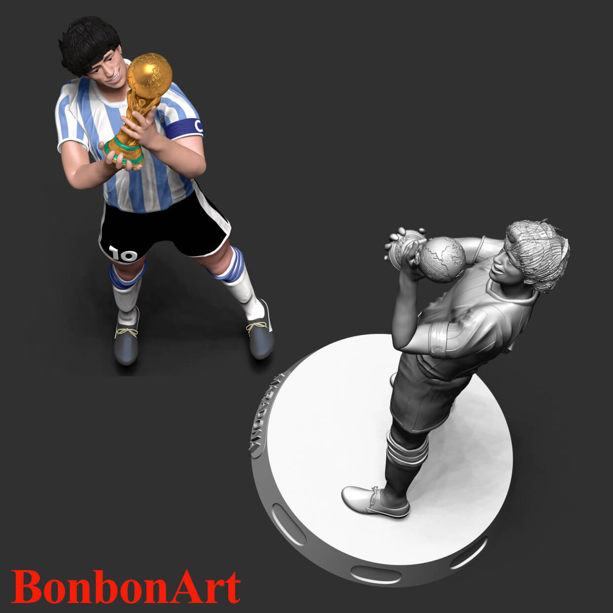 Diego Maradona - 3D Model by Bon Bon Art