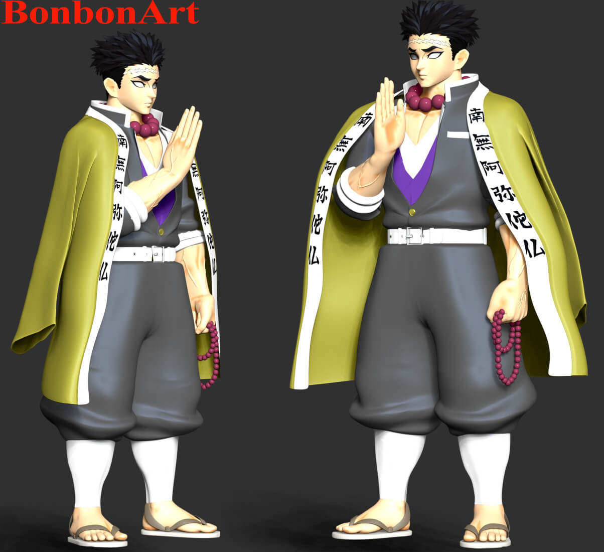 Gyomei Himejima - Demon Slayer 3D Model by Bon Bon Art