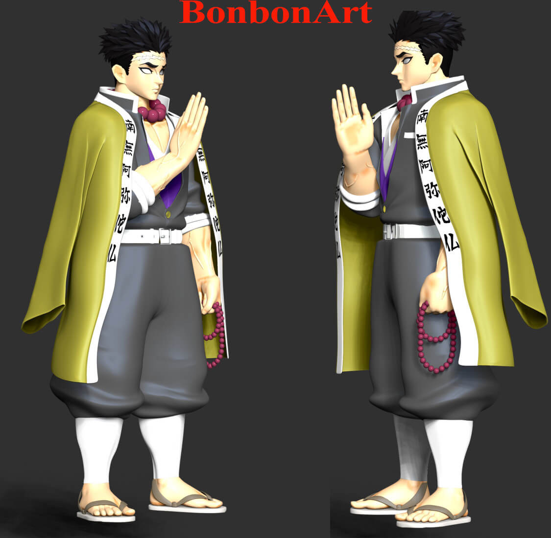 Gyomei Himejima - Demon Slayer 3D Model by Bon Bon Art