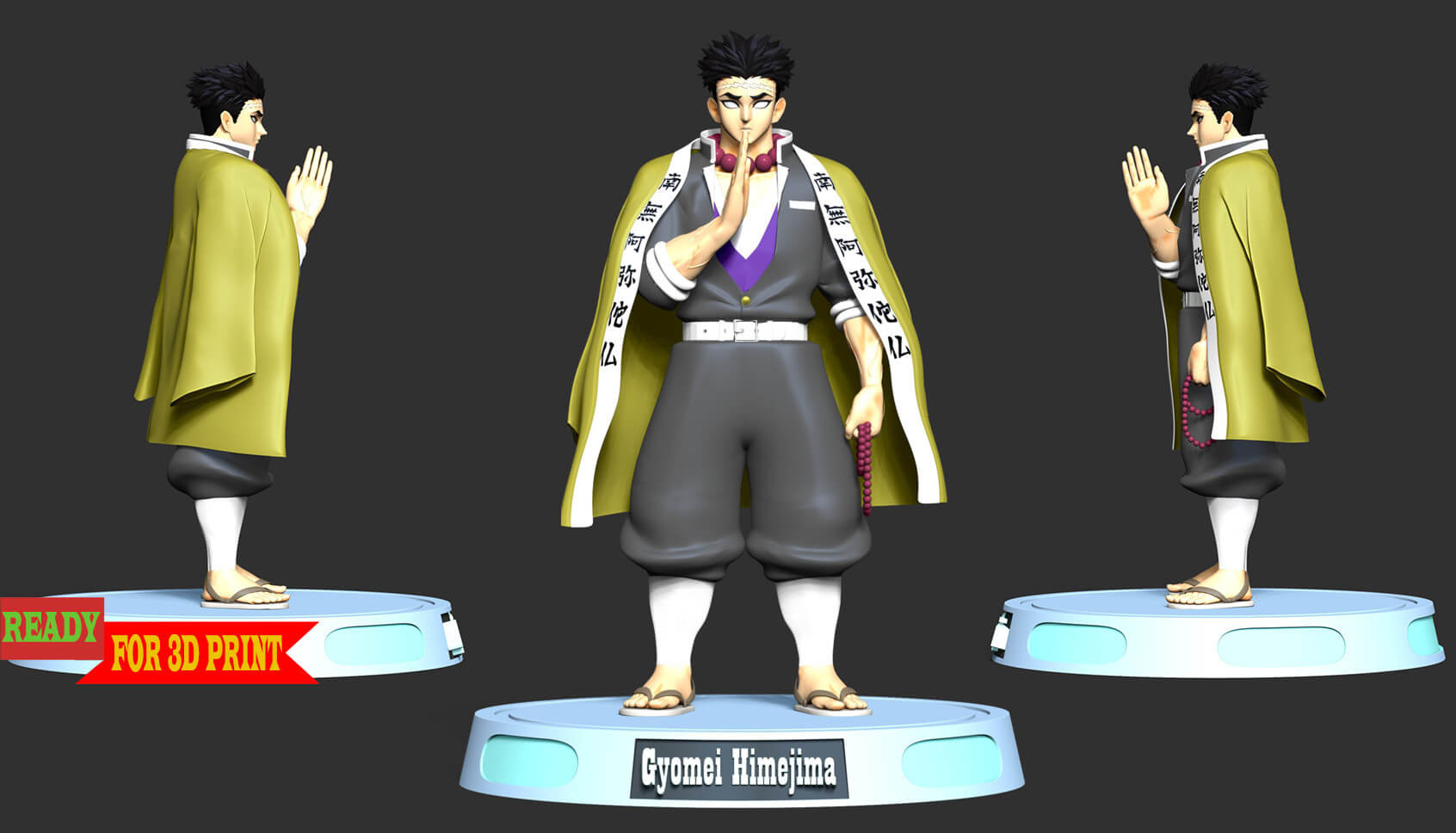 Gyomei Himejima - Demon Slayer 3D Model by Bon Bon Art