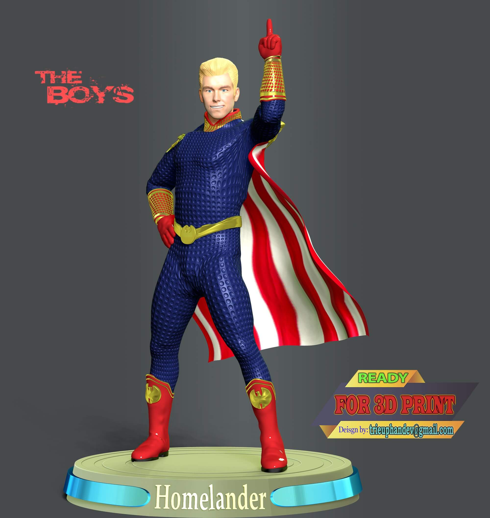 Homelander - The Boys 3D Model by Bon Bon Art