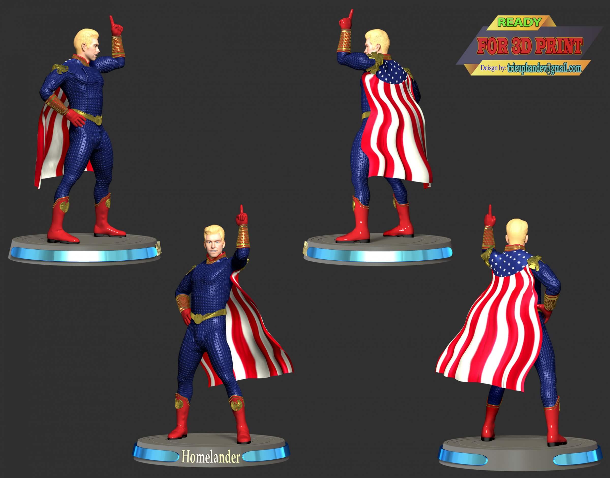 Homelander - The Boys 3D Model by Bon Bon Art