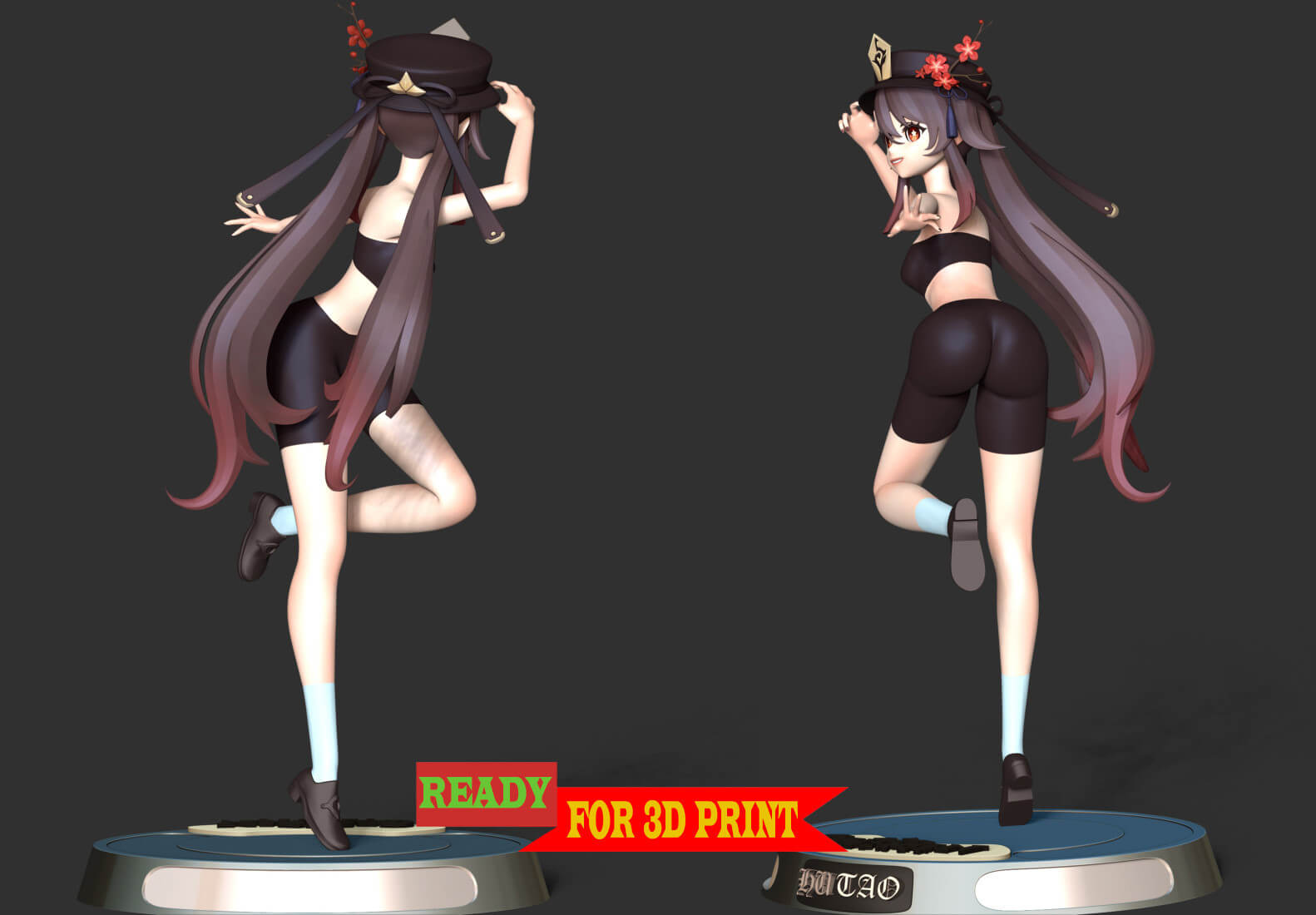 Hutao - Genshin Impact 3D Model by Bon Bon Art