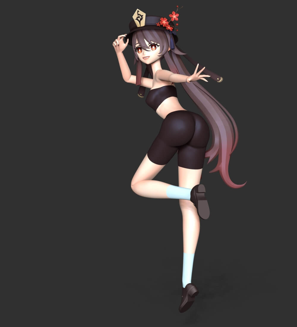 Hutao - Genshin Impact 3D Model by Bon Bon Art