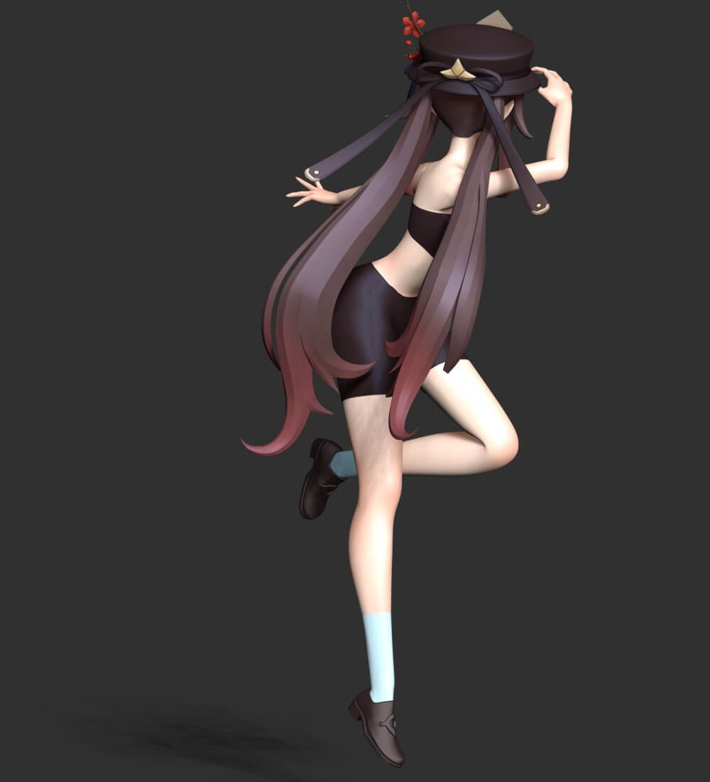 Hutao - Genshin Impact 3D Model by Bon Bon Art