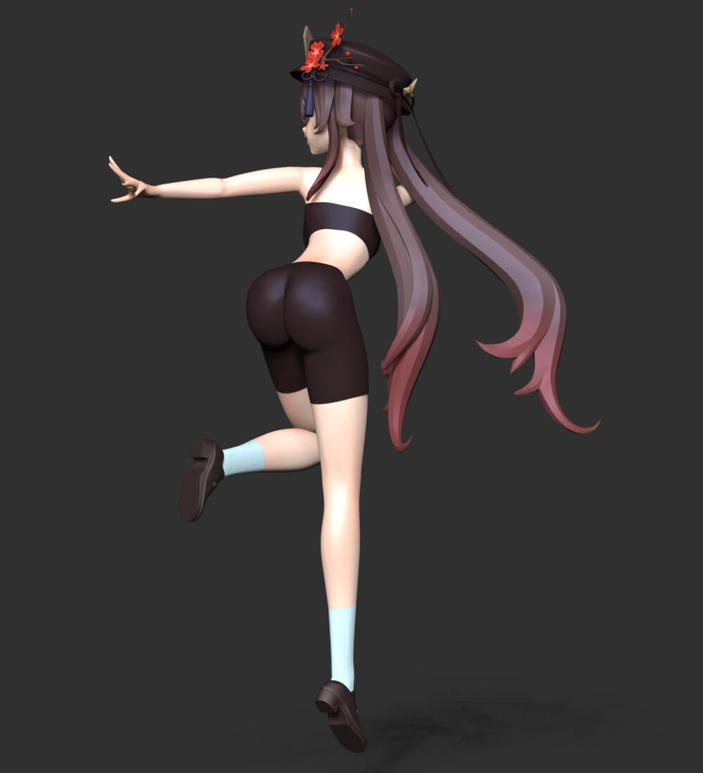 Hutao - Genshin Impact 3D Model by Bon Bon Art