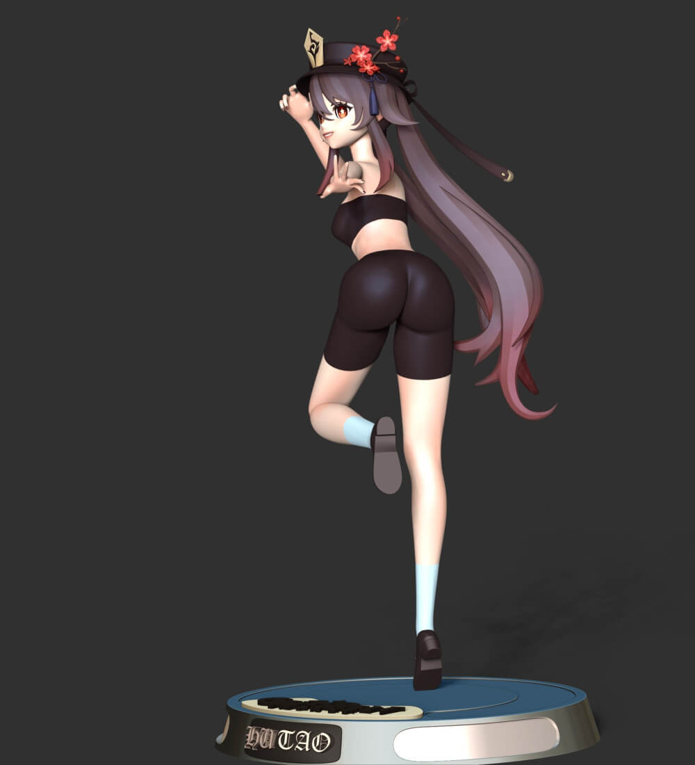Hutao - Genshin Impact 3D Model by Bon Bon Art