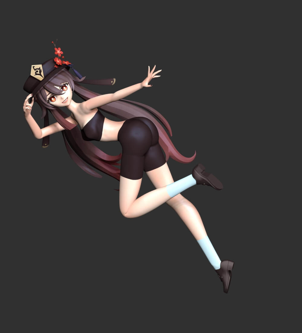 Hutao - Genshin Impact 3D Model by Bon Bon Art