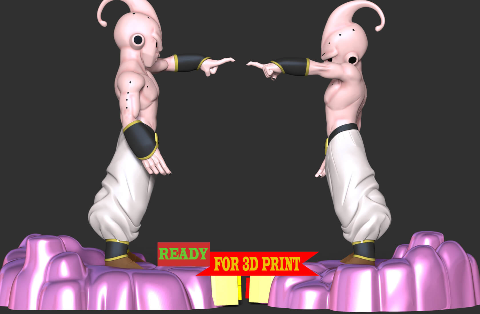 Kid Buu - Dragon Ball Fanart 3D Model by Bon Bon Art