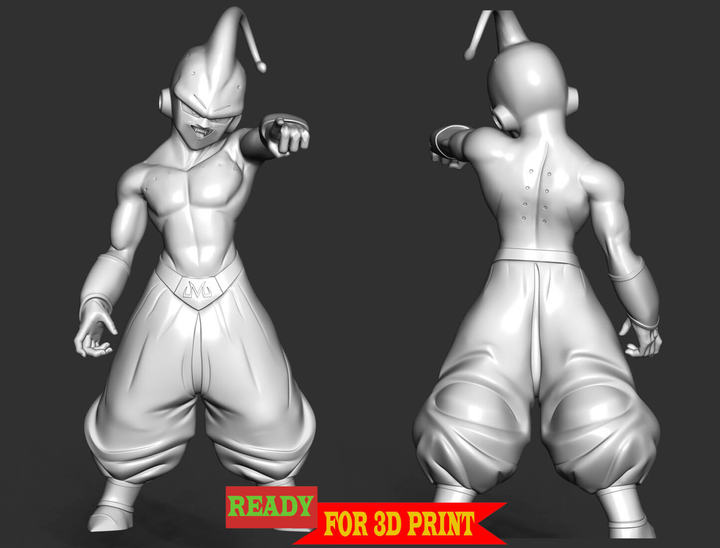 Kid Buu - Dragon Ball Fanart 3D Model by Bon Bon Art