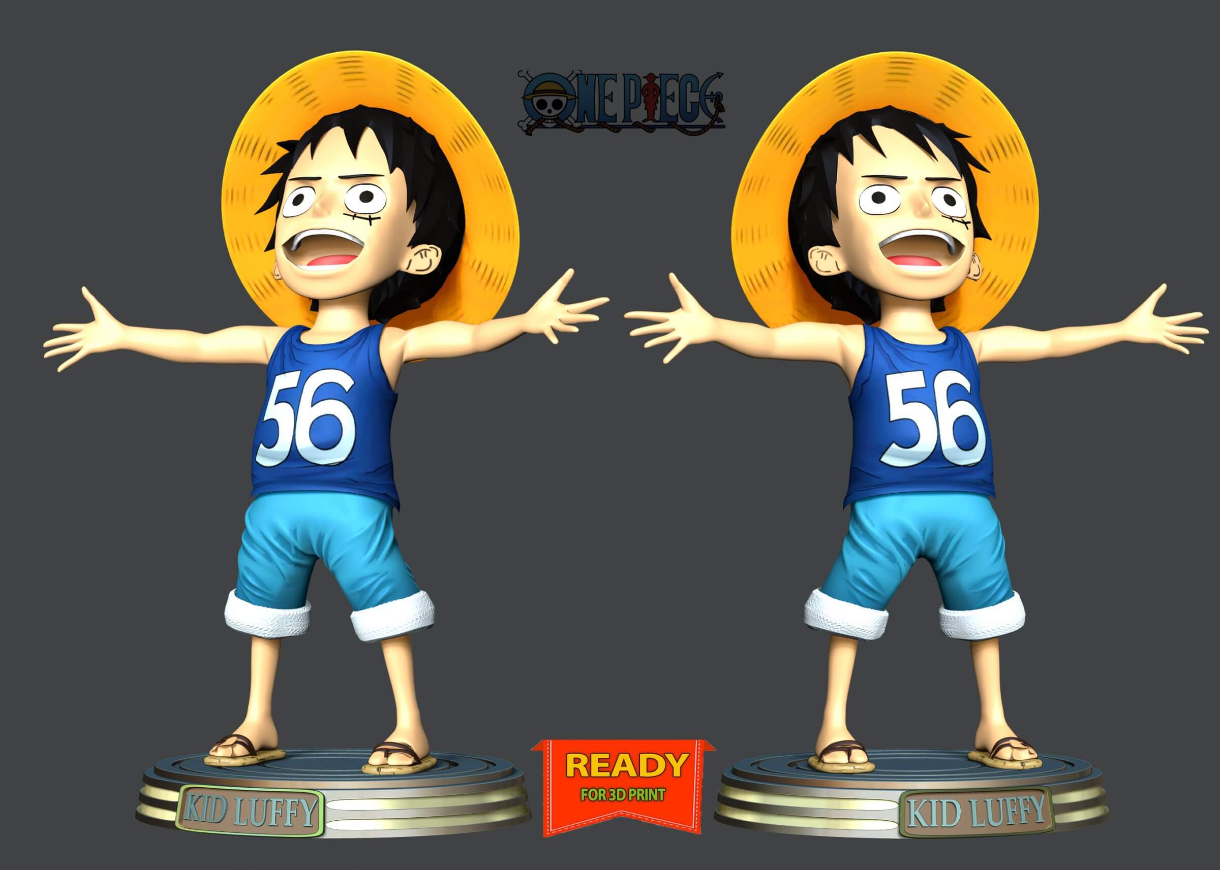 Kid Luffy - One Piece 3D Model by Bon Bon Art